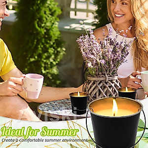 1 Pack Citronella Candle - Garden Citronella Scented Candles Outdoors, Up to 30 Hours Burning, Natural Soy Wax, Portable Jar Candle Gift Sets for Home Patio Yard Indoors, Balcony, Camping