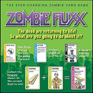 Looney Labs Zombie Fluxx Card Game - Ever-Changing Gameplay and Zombie Adventure