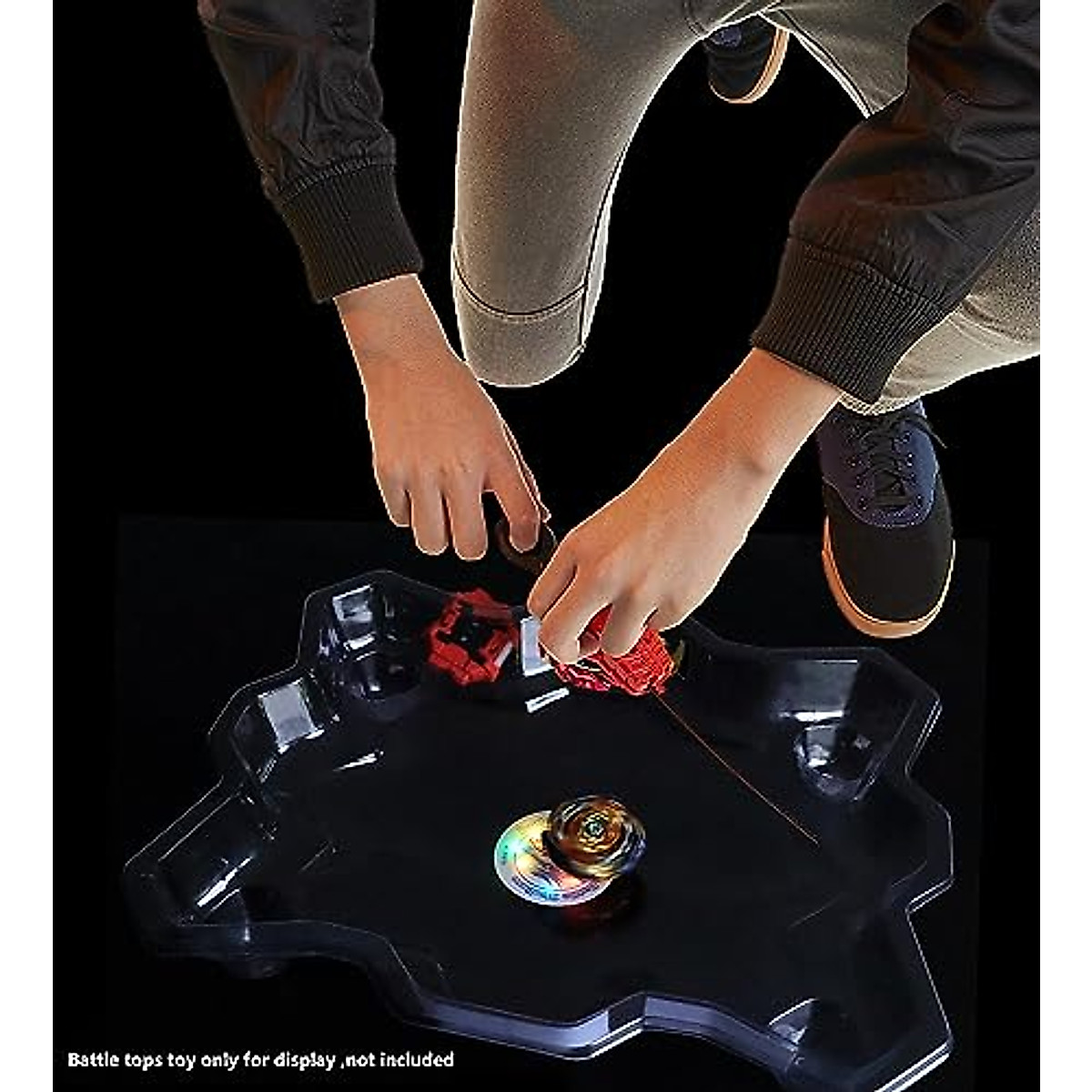 Aimoly Stadium Battle Arena for Beyblade Burst Battling Tops Game (Transparent)