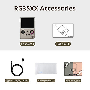 Topoo RG35XX Handheld Arcade Game Console with 5000 Classic Games, 64G Retro Game Console, 3.5 Inch - Gray