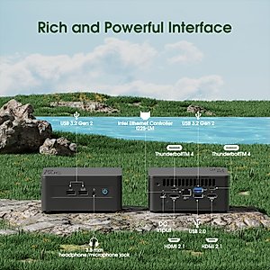 Intel NUC 13 Pro, Arena Canyon Mini Pc with 13th Gen Core i7-1360P (12C/16T & Up to 5.0GHz), 32GB DDR4 RAM & 1TB NVMe SSD, Support 8K, WiFi6E, BT5.3, 2 x Thunderbolt 4, Windows 11 Pro, 18M Cache