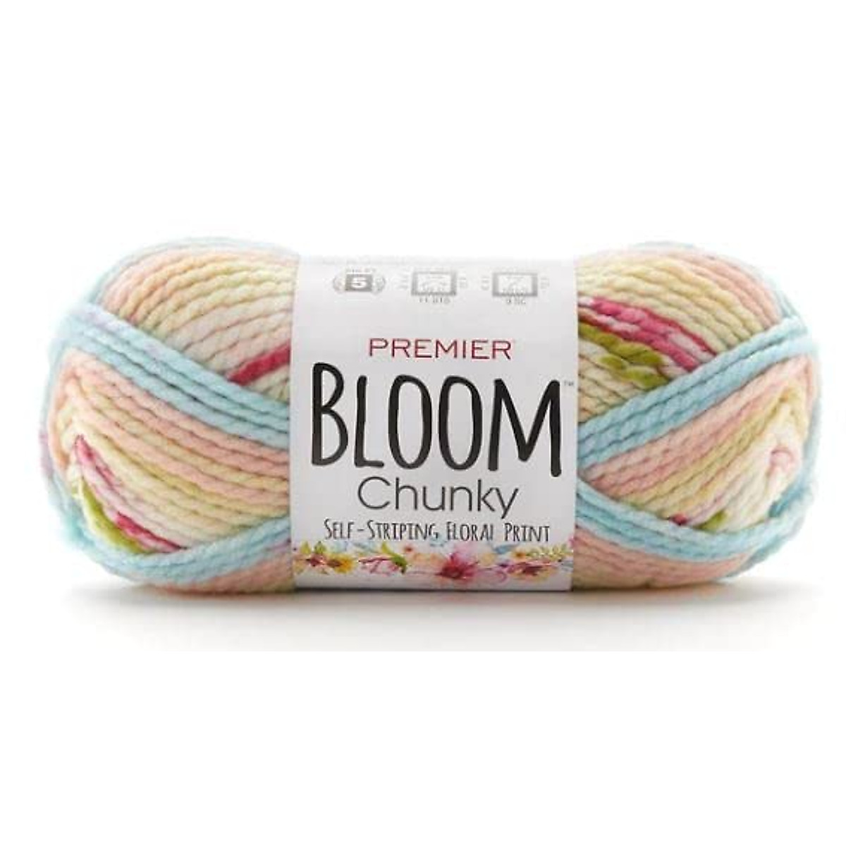 Premier Yarns Bloom Chunky - 3.5 Oz - #5 Bulky Weight - 3 Pack Bundle with Bella's Crafts Stitch Markers (Snapdragon)