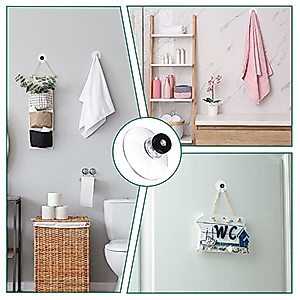 Perthlin 30 Pcs Suction Cup Plastic Suction Pads 50 mm/ 1.97 Inch Clear PVC Sucker Pads Strong Adhesive Suction Holder with Black Screw Nut for Car Shade Cloth Glass Bathroom Wall Door Glass Window