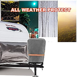 Electric Tongue Jack Cover Universal RV Electric Tongue Trailer Protective Cover Camper Accessories for Outside(14″H x 5″W x 10″D)