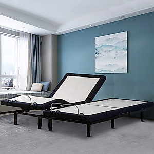 Applied Sleep Twin XL Adjustable Bed Frame, Adjustable Base with Back&Leg Massage/Wireless Remote&Bluetooth APP/Under Lighting/USB Ports/Back&Foot Incline/Anti Snore/Easy Assembly