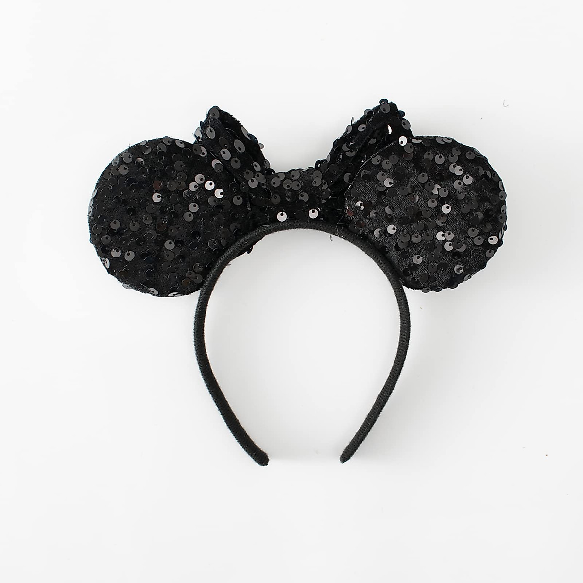 KARETT Mouse Ears Bow Headbands, Sparkle Mouse Ears Headband Glitter Hair Band for Party Princess Decoration Cosplay Costume