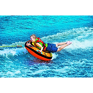 WOW Sports - Lil' Skipper Inflatable Towable Tube - 1 Rider - Perfect For Kids & Adults - Soft Top - Boating Accessory