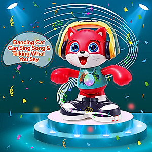 LUDILO Baby Toys 12-18 Months Interactive Dancing Cat Toddler Toys for 1 Year Old Boy Gifts Infant Baby Musical Toys for Toddlers 1-3 Early Educational Toy Birthday Gifts for 1 2 3 Year Old Boys Girls