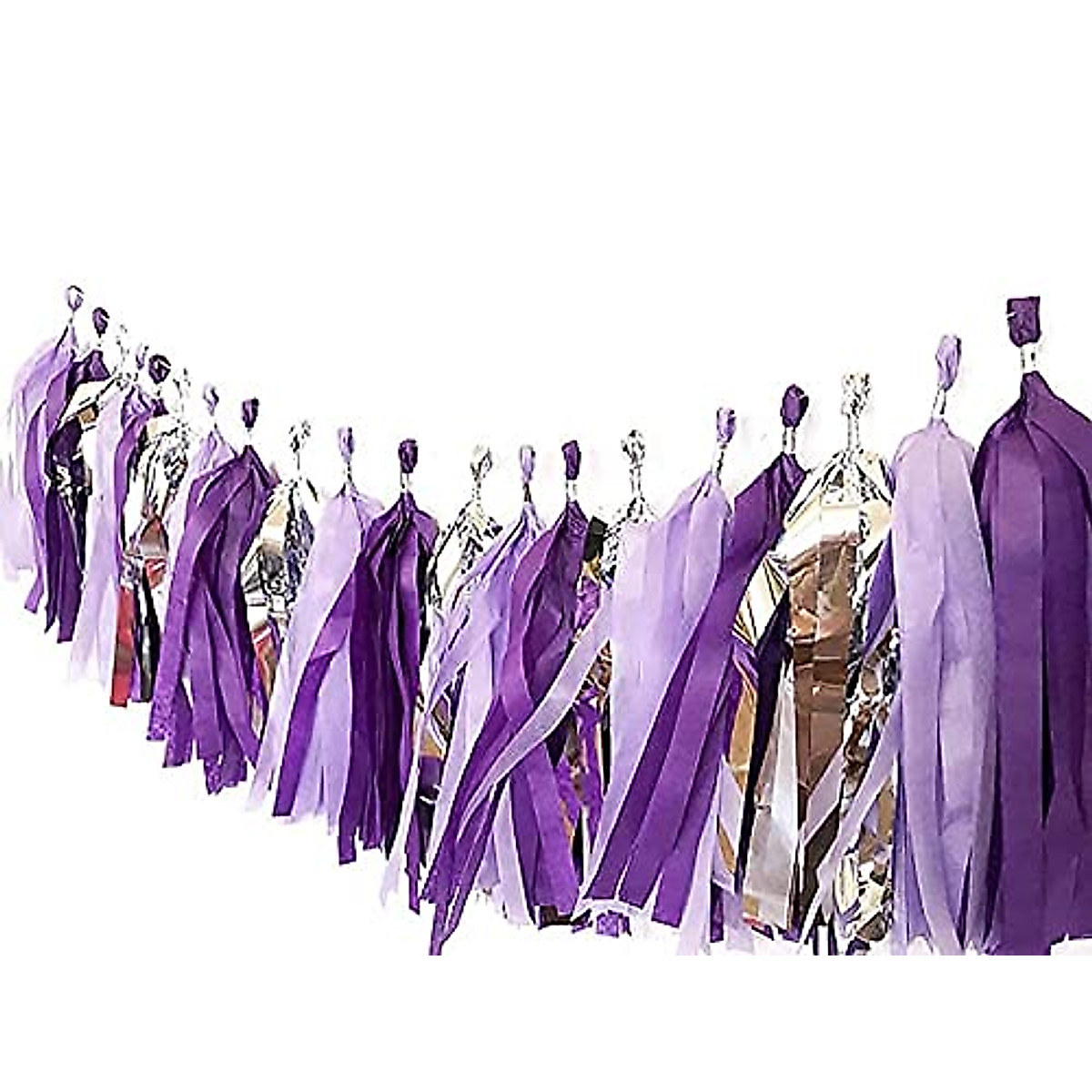 Purple Bridal Shower Decorations Bachelorette Party Decorations Purple Silver White Tissue Pom Pom Bride To Be Banner Purple White Balloons for Engagement Party /Wedding Shower /Hen Party