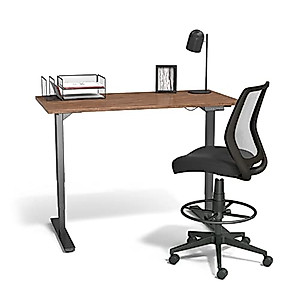 Union & Scale Un59386 Essentials Mesh Back Fabric Drafting Stool, Black