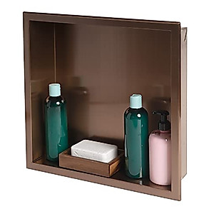 ALFI brand ABNP1616-BC Shower Niche, Brushed Copper