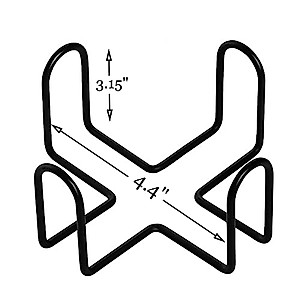 Kingrol 4 Pack Metal Coaster Holders for 4 Inch Round and Square Coasters, Hold 4 to 8 Coasters