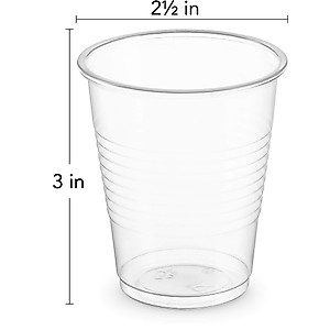PLASTICPRO plastic Cups 5 oz Disposable Clear Beverage Tumbler (500 Count)