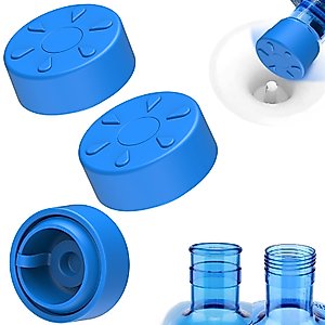 Reusable 5 Gallon Water Jug Cap: MYLOLF 3 & 5 Gal Silicone Bottle Lids for Dispenser, Pack of 3