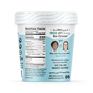 True Scoops 2-Pack Vanilla Bean Ice Cream Mix. Add One Ingredient - Half & Half! Makes 1 Pint of Ice Cream With An Electric Mixer. Made With Real Vanilla Beans. Gluten-Free, Peanut-Free, and Kosher.