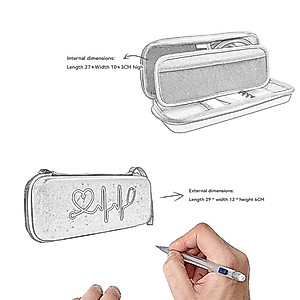 OTDOGUO Stethoscope Storage Box EVA Portable Travel Carrying Case with Mesh Bag, Hard Drive,Pen,Medical Organizer Blue