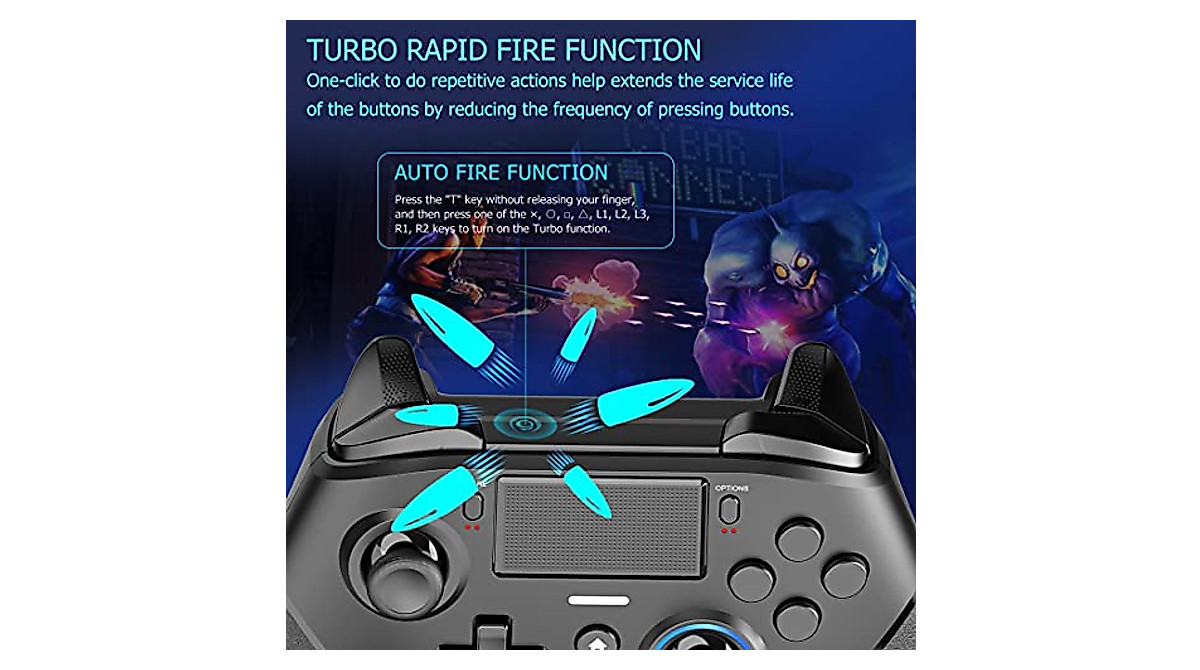 GCHT GAMING Wireless Pro Controller for PS4 & PC