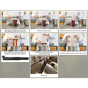 Food Bag Pouch Cutter Opener with Stainless Steel Blade and Squeezer for Kitchens - Includes EZ Hang Chain and Suction Cup for Easy Storage (1 Black - 1 Red (2pk))