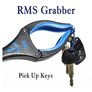 2-Pack 34 Inch Extra Long Grabber Reacher with Rotating Jaw - Mobility Aid Reaching Assist Tool (Blue)