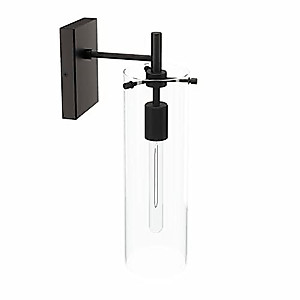 Modway Skylark Wall Sconce in Clear Black, 5 x 8.5 x 17