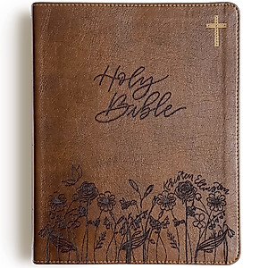 Hand Illustrated & Laser Engraved NIV Journaling Bible, Personalized Gift, Custom Name Engraving Available