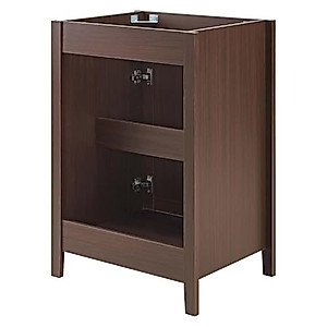 Modway Nantucket 24" Bathroom Vanity Cabinet (Sink Basin Not Included) in Walnut