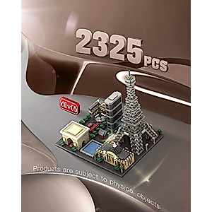 dOvOb Architecture Paris Skyline Micro Mini Blocks Building Set, 2324 Pieces Bricks,3D Puzzle Collection Model Kit, Office Home Decor as Gift for Adults or Kids