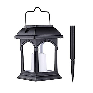 Generic Outdoor Garden Solar Powered Hanging LED Lights Flickering Candle Lantern Lamp for Patio Garden Christmas Decorative Light Solar Outdoor Decoration Lighting