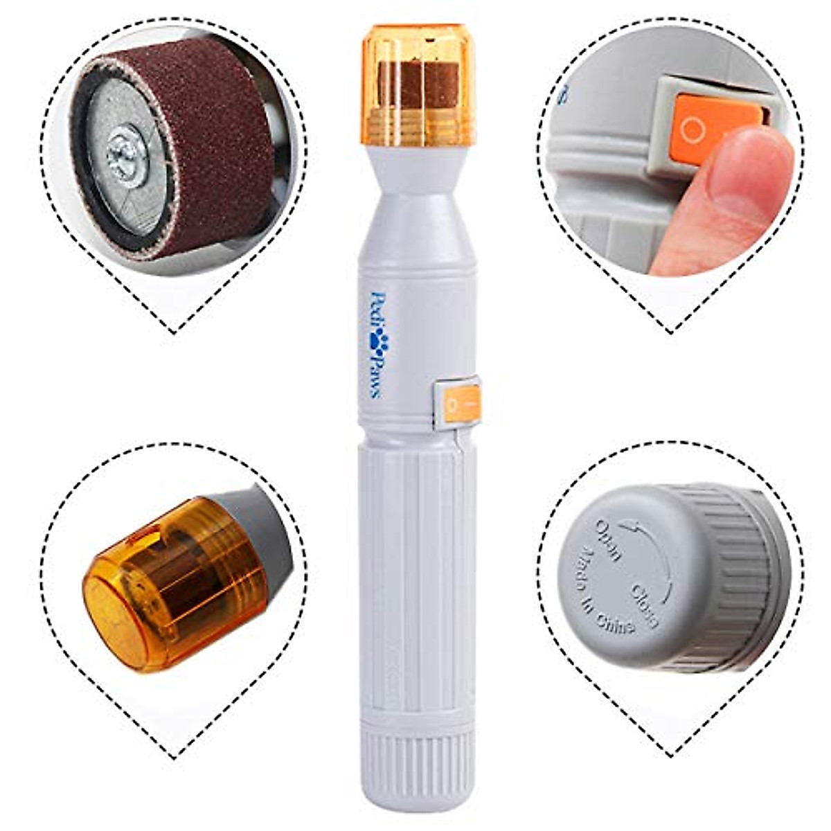 Dog Nail Grinder, Upgraded Version Professional Electric Pet Nail Grinder Trimmer Grooming Tools