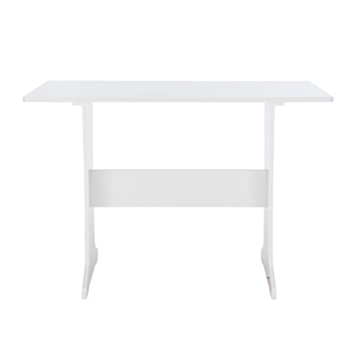 Linon Upholstered Seats and Hidden Storage Kiera Kitchen Corner Dining Nook, White and Blue Stripe