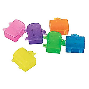 Giggle Time Glitter Tooth Keeper Chest Assortment (144) Pieces - Baby Tooth Box - Tooth Holder for Tooth Fairy, Tooth Keepsake Box - .75 inch Box