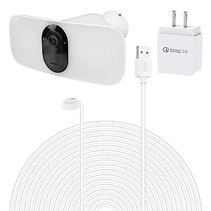 30ft Charger for Arlo Pro 3 Floodlight, Indoor Outdoor Charging Cable and Power Adapter for Charging Arlo Pro 3 Floodlight Continuously (1 Pack)
