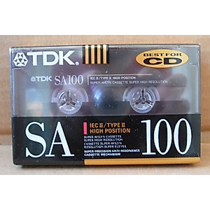 TDK Black Cassette Tape, 100 Min, 1 Count
