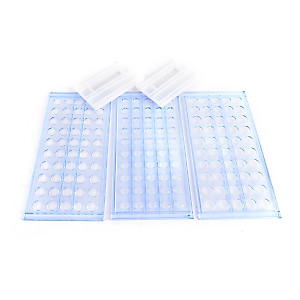 Bipee Scientific Detachable Test Tube Rack for Tubes of Dia.≤17mm, 50 Holes, PS Material (2pcs) (Tuberack-50x13)