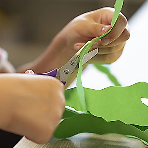 Ashton and Wright - Kids Children's Scissors 5"/12cm - Soft Grip - Purple - Right Handed - Pack of 2