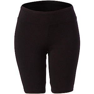 Jockey Womens 9'' Bike with Wide Waistband Casual Shorts, Deep Black, Large US