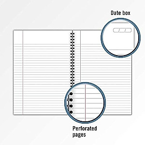 Cambridge Limited Notebook, 6 Pack Black Notebook, Legal Ruled, Professional Business Notebook, 80 Sheets, Spiral Wirebound Office Journal & Notebook For Quicknotes, Meeting for Women & Men, CAM10-402
