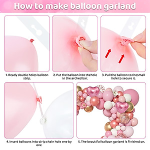 Amandir 137PCS Baby Shower Decoration for Girl Rose Gold Pink Balloon Garland Kit 4PCS Baby Balloon Block Boxes with Letters for Birthday Party Supplies Gender Reveal Decor