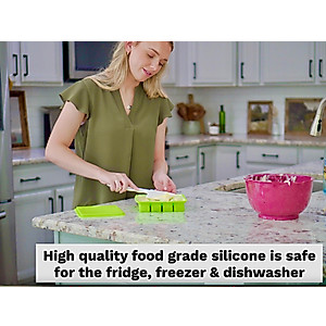 US Standard Butter Stick Size - 8 oz Silicone Butter Mold with Lid - Easy Butter Spread Holder for Homemade Butter, Herbal Butter, Candy Bars - BPA Free