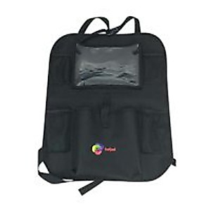 Durable Backseat Car Organizer- Kick Mats Back Seat Protector- Heavy Duty Car Organizer for Kids with Touchable Tablet Holder and Extra Storage Pockets, Car Travel Accessories, Perfect for Travel, Car