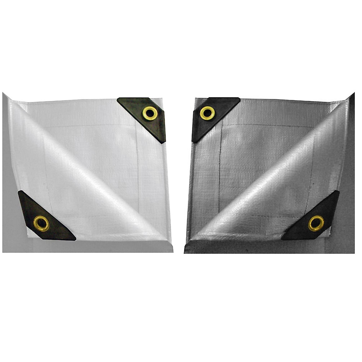 Carport Cover 14' x 20' Cut Size, 13'6" x 19'6" Finish Size Heavy Duty Car Canopy Tarp Tent Roof for Garage Shelter White and Silver, Only Cover (White 14x20)