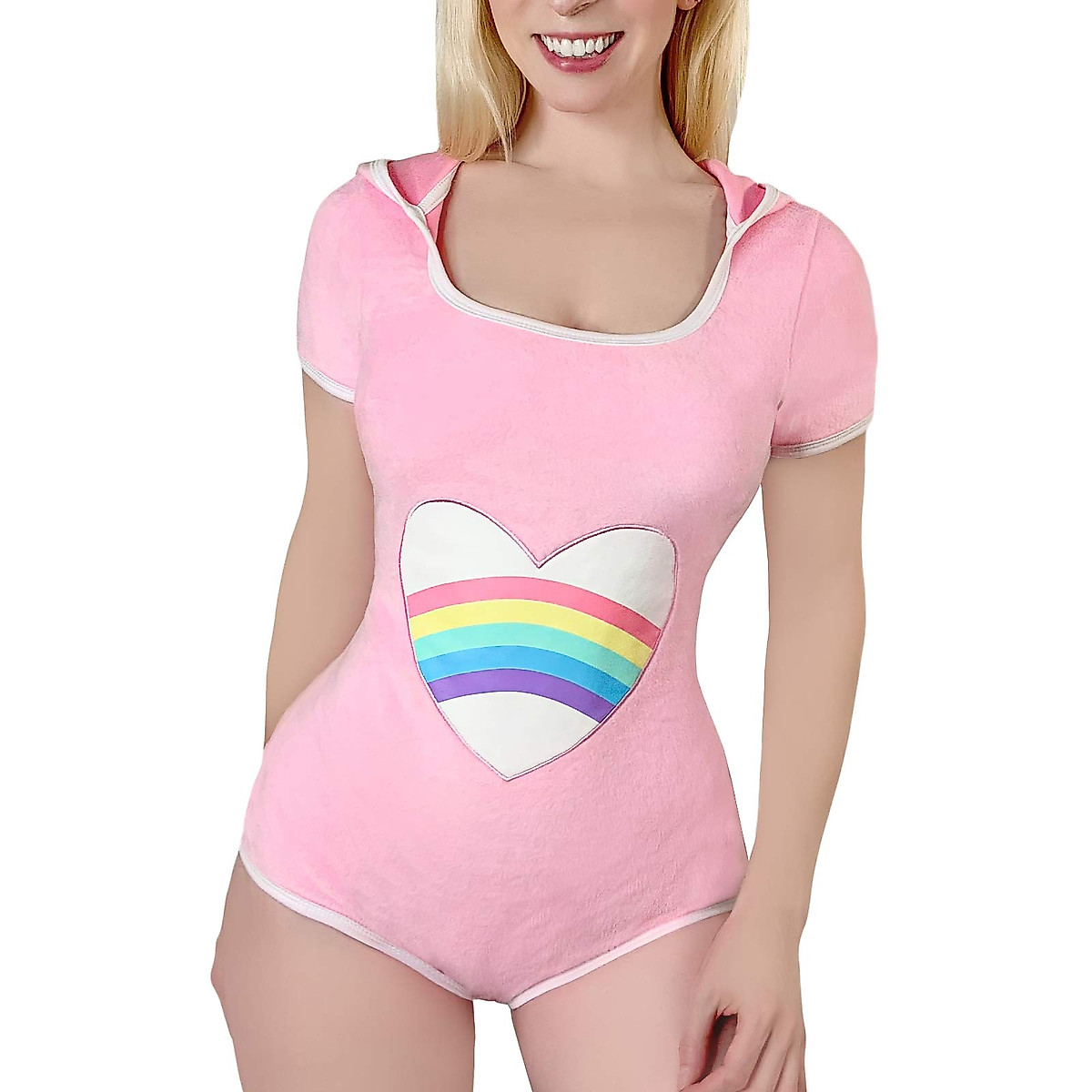 Littleforbig Cotton Onesie Pajamas Bodysuit – Teddy Bear Onesie Pink 4XL