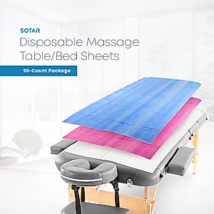 SOTAR Disposable Massage Table-Bed Sheets - 90 Count 31.5" x 71" Waterproof Bed Covers - Non-Woven Sanitary Flat Sheets Use at Home Salon & Spa Beds Medical Exam Tables Tattoo Parlors & More