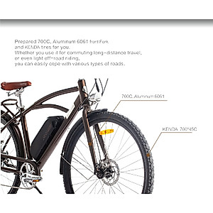 Adults 28" Electric Bike 500W Motor City Urban Cruiser Ebike 28MPH 50+Miles Removable LG Cells Battery Commuter Electric Bicycles E Bike Throttle Pedal Assist UL