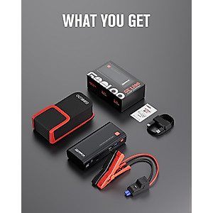 GOOLOO Jump Starter 3000A Peak Car Jumper Starter 12V SuperSafe Lithium Jump Box, Battery Booster Pack, Portable Car Battery Charger, and Jumper Cables for Up to 8.5L Gas or 6.0L Diesel Engine