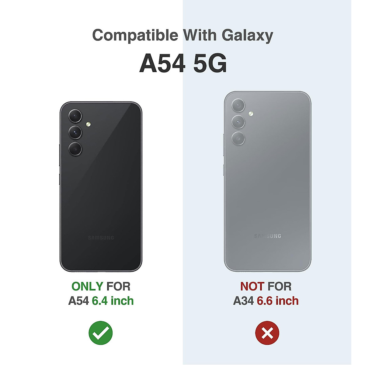 SURITCH for Samsung Galaxy A54 5G Phone Case, Full Body Shockproof Protective Military Grade Rugged Dual Layer Case with Built in Screen Protector -Black