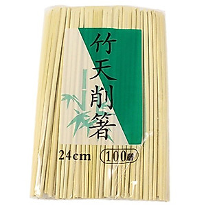 Commercial Use Split Chopsticks, Bamboo Cutting Chopsticks, 100 Pairs, Long and Easy to Use, 9.4 inches (24 cm)