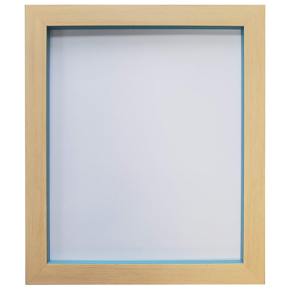 FRAMES BY POST Picture Frame, Recycled Plastic, Beech/Teal Blue, 50 x 40 cm