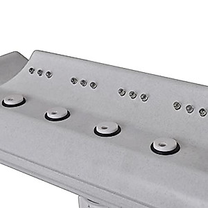 FAMIROSA Waterfall Pool Fountain with LED Lights Color Cascade Swimming Pool Fountain Garden Outdoor Above and In-ground Pool Fountain