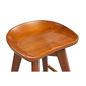 Boraam Bali Counter Height Swivel Stool, 24-Inch, Walnut